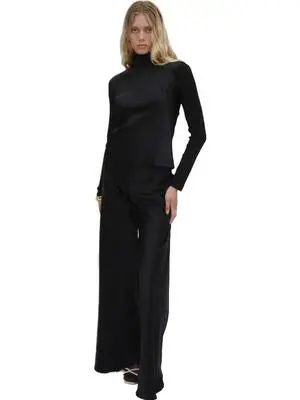 Rosetta Getty Bias Turtleneck Combo T-shirt - Black