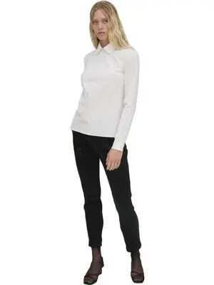 Rosetta Getty Mock Shirt Combo T-shirt - White