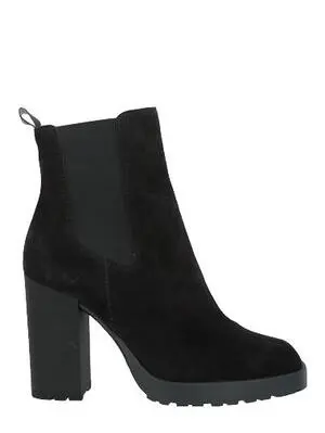 Hogan Ankle Boots In Leather - Black