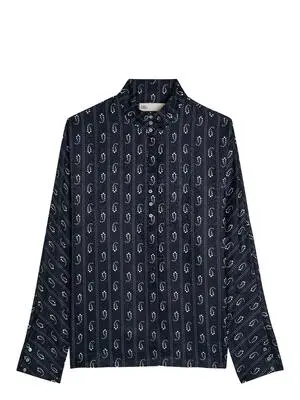TORY BURCH Patterned Jacquard Satin Shirt