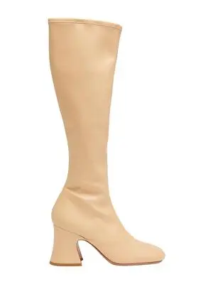 Chloé Janis Leather Knee-high Boots - Cream