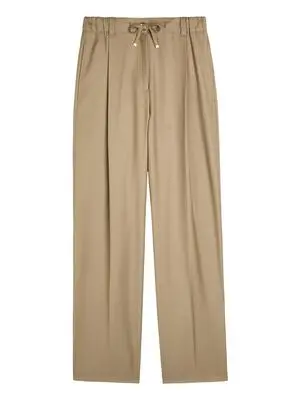 Moncler Straight-leg Wool Trousers - Beige