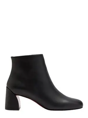 CHRISTIAN LOUBOUTIN Jane Booty 55 Leather Ankle Boots - Black