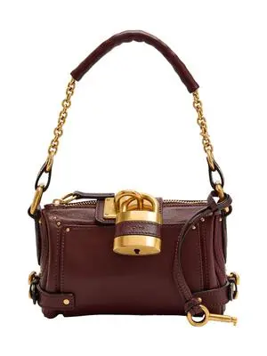 Chloé Paddington Grained Leather Shoulder Bag - Dark Brown