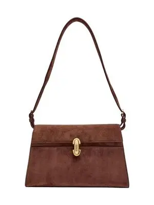 SAVETTE Symmetry Suede Shoulder Bag