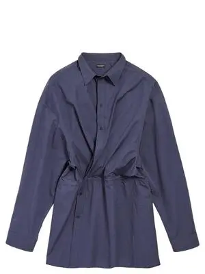 Balenciaga Shirt Mini Dress - Blue