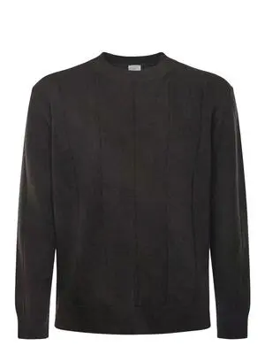 Eleventy Ribbed Crew-neck Sweater - Black