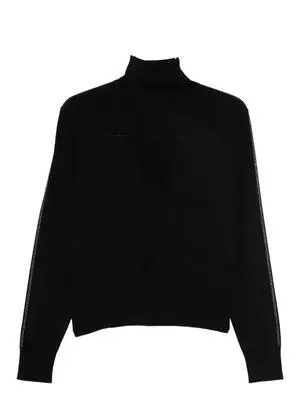 Patrizia Pepe Roll-neck Sweater - Black