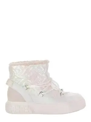 Pinko Quilted Platform Boots - White