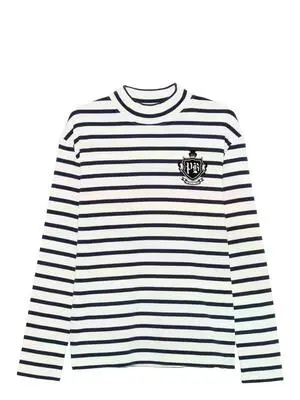 Balmain Striped Long-sleeve T-shirt - White