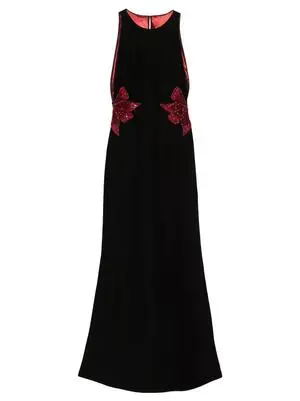 AAVVA Sequin-embellished Sleeveless Gown - Black