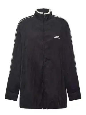 Balenciaga Logo-embroidered Piped Jacket - Black