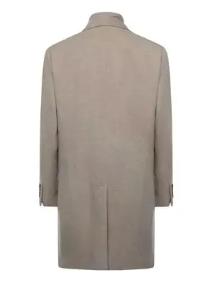 Eleventy Single-breasted Zip Coat - Grey