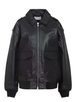 THE FRANKIE SHOP Leather Jacket With Pockets