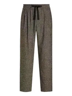 Dolce & Gabbana Check-pattern Pleated Trousers - Brown