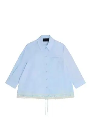 Simone Rocha Lace-trim Shirt - Blue
