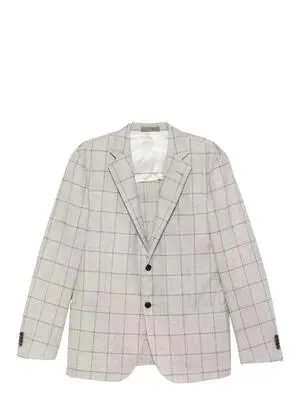 Corneliani Checked Single-breasted Jacket - Grey