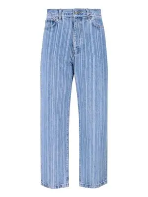 Carhartt Work In Progress Striped Straight Leg Jeans - Multicolour