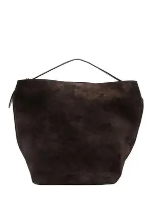 TOTÊME Suede Beltet Tote Bag - Brown