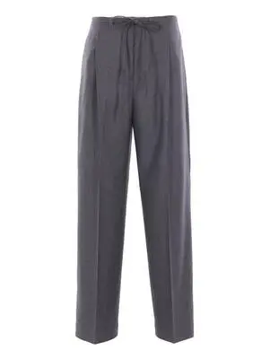 RÓHE Wide-leg Virgin Wool Trousers - Grey