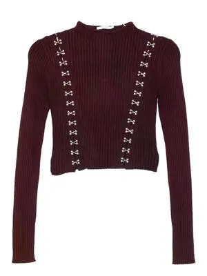 Patrizia Pepe Metal-detail Sweater - Purple
