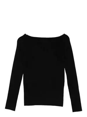Patrizia Pepe Boat-neck Sweater - Black