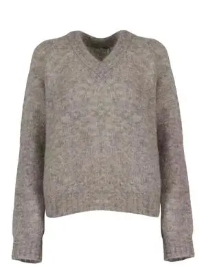 Aspesi V-neck Raglan Sleeve Sweater - Grey