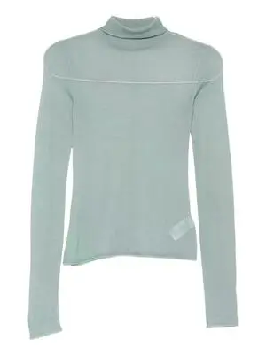 Patrizia Pepe Wool Turtleneck Sweater - Green
