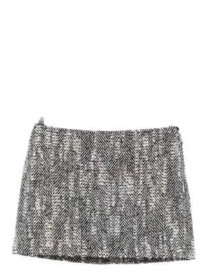 PATRIZIA PEPE Textured Mélange Mini Skirt