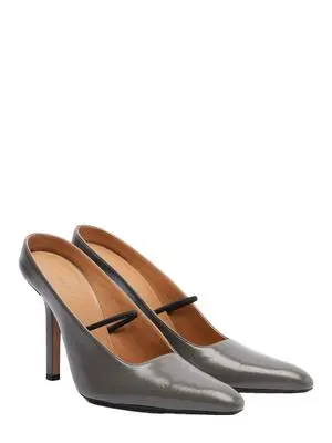 Calvin Klein Suki Leather Pumps - Grey