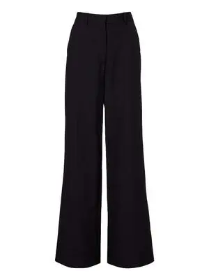 Calvin Klein Simone Wool Wide-leg Pants - Black
