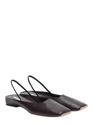 CALVIN KLEIN Kate Leather Slingback Flats
