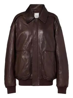 CALVIN KLEIN Johnson Leather Bomber Jacket