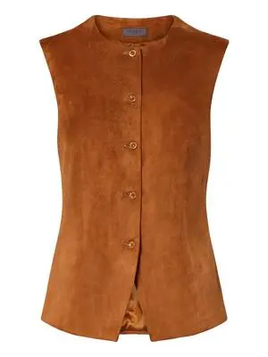 Stouls Casino Suede Vest - Brown