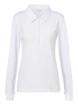 Dries Van Noten Cotton Jersey Polo Shirt - White