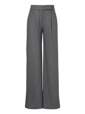 Veronica Beard Mid-rise Wide-leg Trousers - Grey