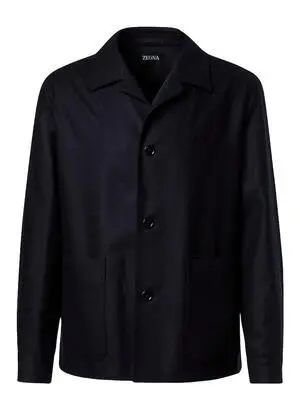 Zegna Wool Overshirt - Blue
