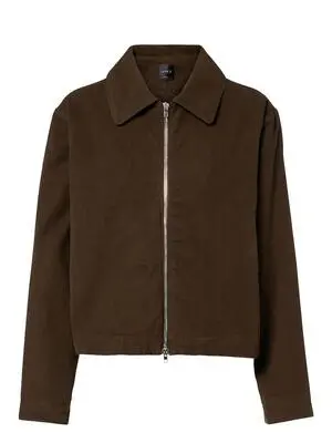 LESET Chloe Cotton Canvas Jacket - Brown