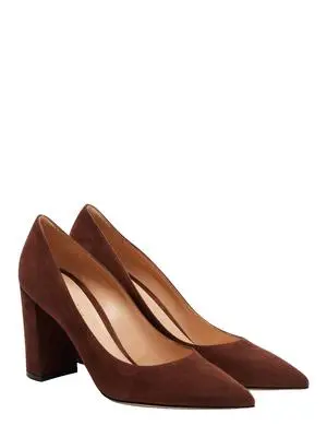GIANVITO ROSSI Piper 85 Suede Pumps - Brown