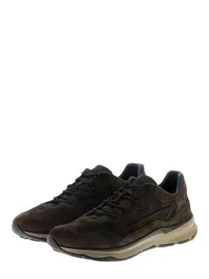 Herno Panelled Suede Sneakers - Brown