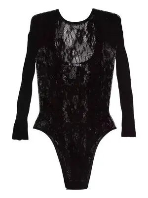 Patrizia Pepe Long-sleeved Lace Body - Black