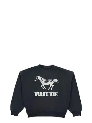 Rhude Dinero Vintage Crewneck Sweatshirt - Vintage Black