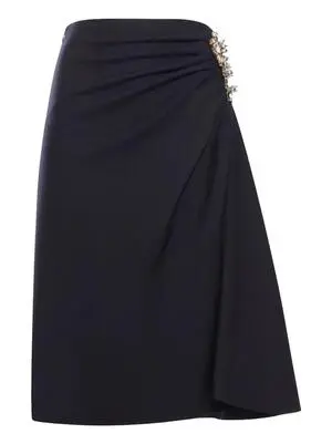 DRIES VAN NOTEN Sovora Embroidered Midi Skirt