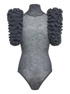 Alaïa Padded Bodysuit - Gris Chine