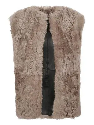 ENES Sleeveless Fur Coat