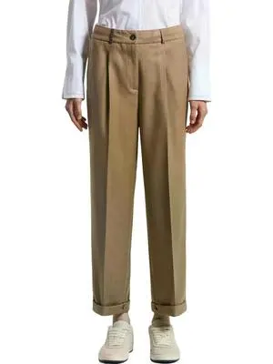 Peserico Pleated Trousers - Brown