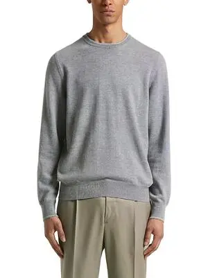 Peserico Round-neck Ribbed Sweater - Grey