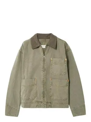 SLVRLAKE Casey Corduroy-trimmed Cotton-canvas Jacket