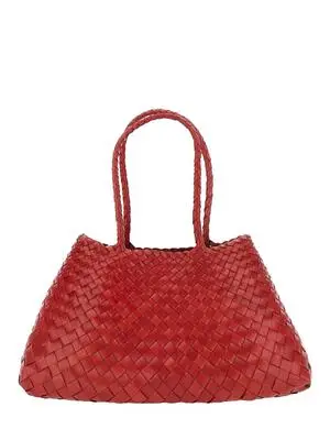 Dragon Diffusion Dragon Diffusion Santa Croce Woven Leather Shoulder Bag Red