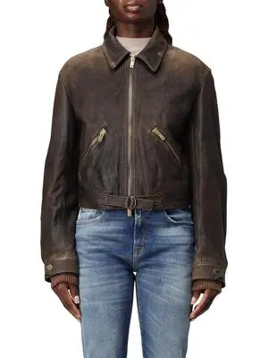 GOLDEN GOOSE Leather Jacket - Dark